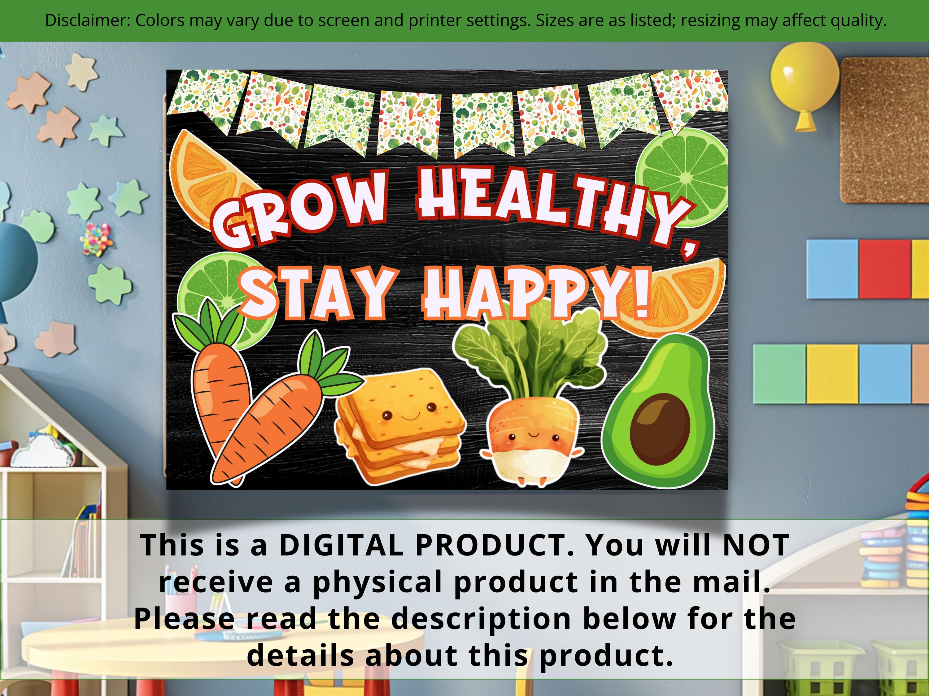 Nutrition Month Bulletin Board Lunch Room Bulletin Board Kit Nutrition ...