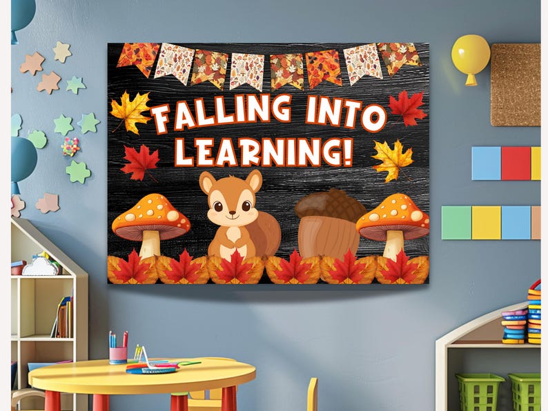 Bulletin Board Autumn Design Classroom Decor Trendy Design Seasonal Kit ...