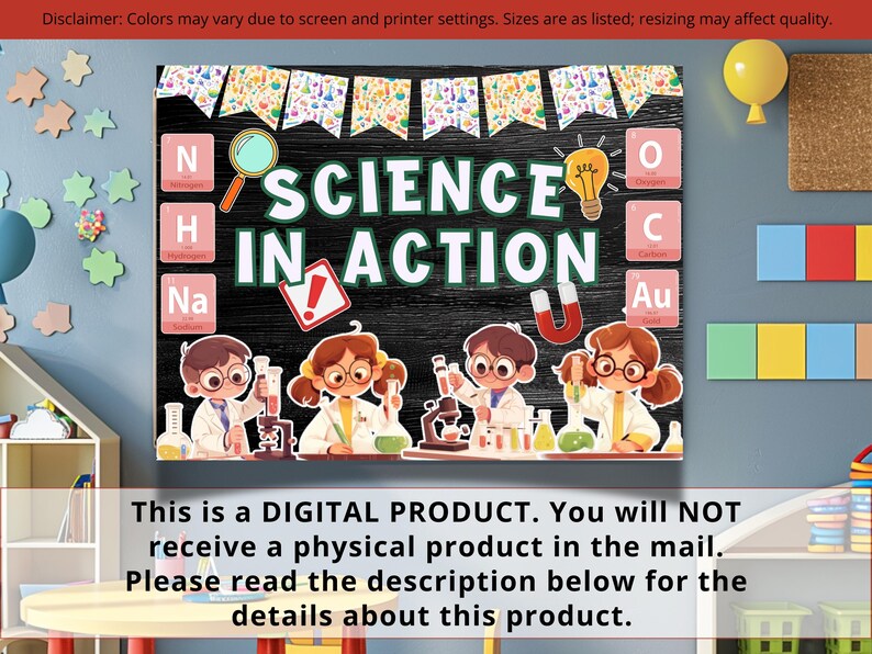 Science Bulletin Board Kit Classroom Bulletin Board Science Theme Decor Set Back to School ...