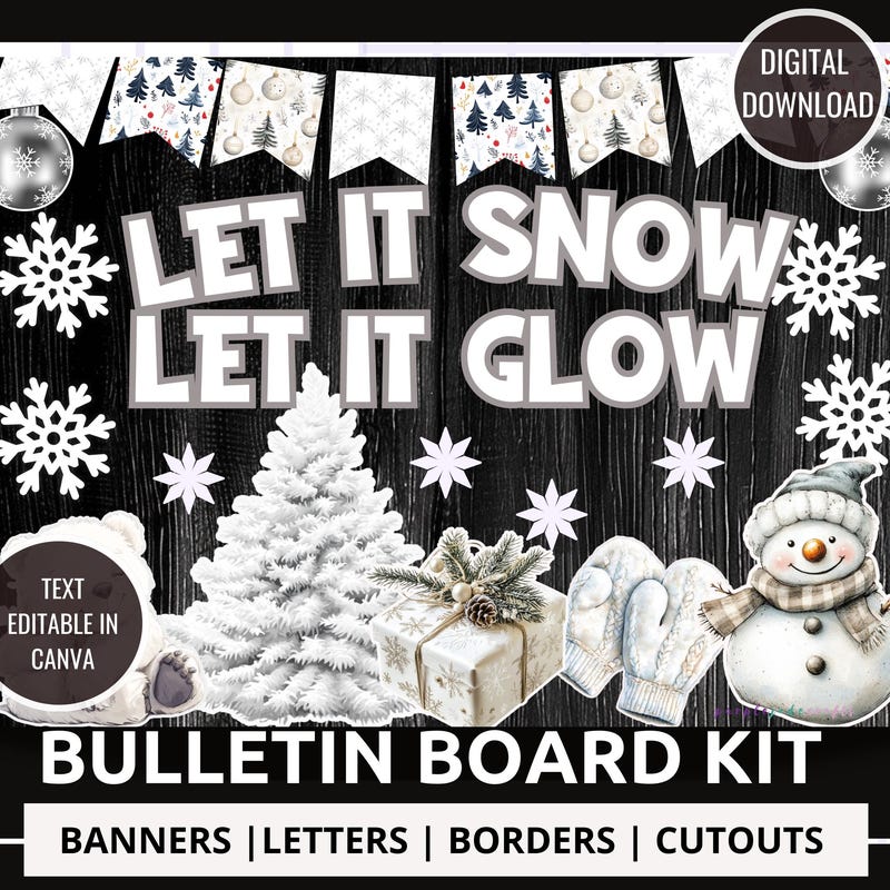 Winter Bulletin Board Kit - Etsy