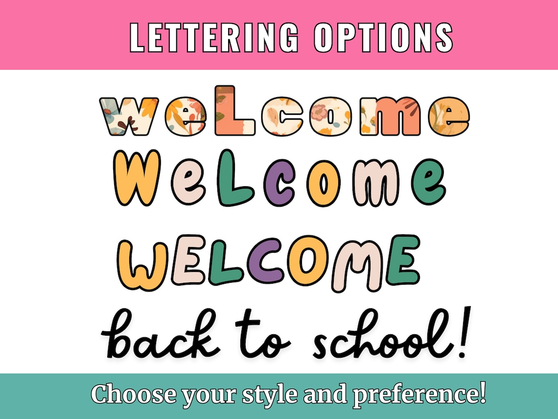 Back to School Bulletin Board Kit Trendy Classroom Decor Cute Classroom ...