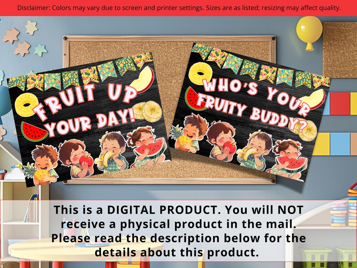 Summer Fruity Bulletin Board Kit: Classroom Decor (digital Download) - Etsy