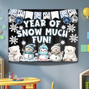 New Year Bulletin Board Kit Winter Wonderland Bulletin Seasonal ...