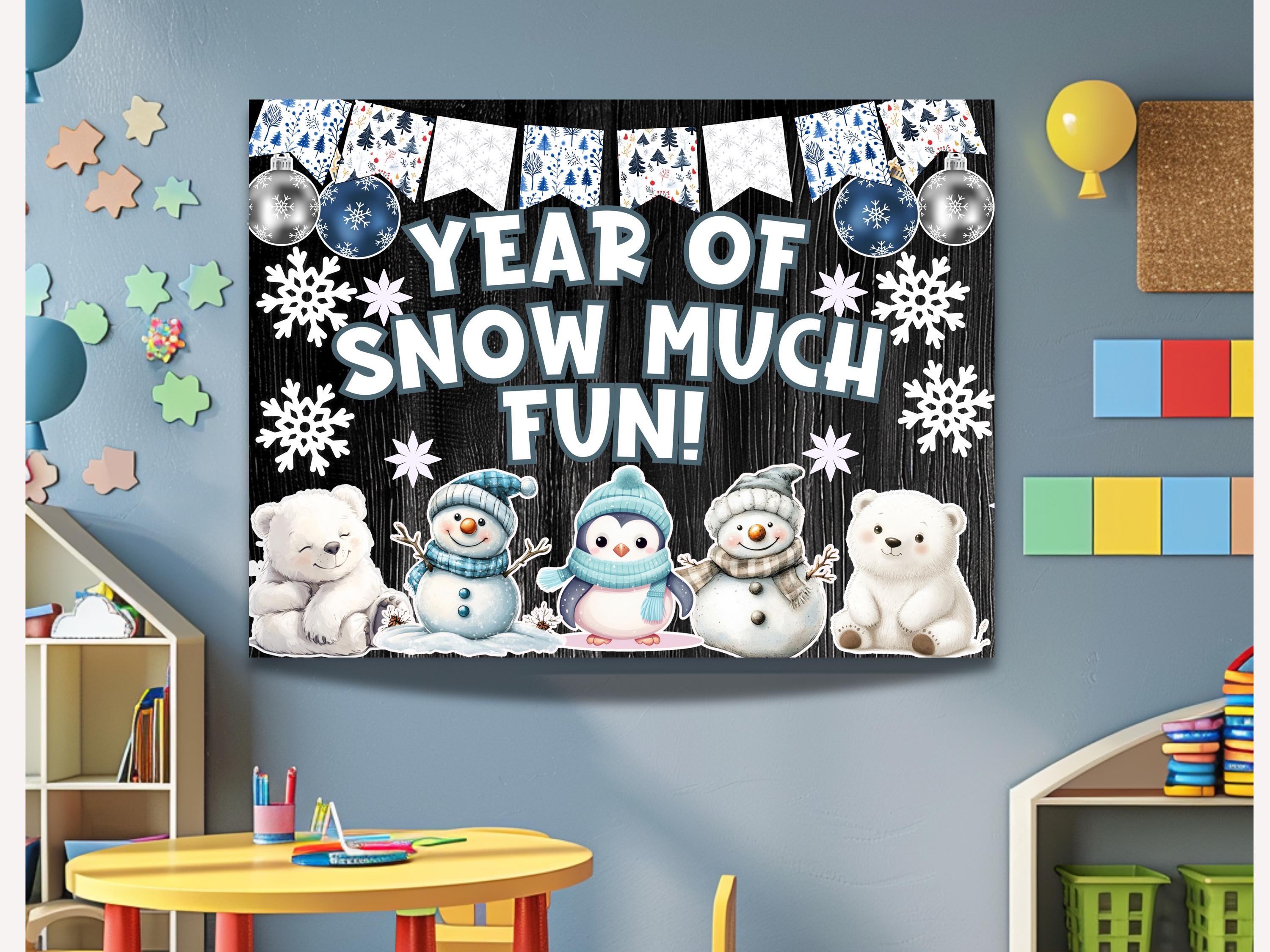 New Year Bulletin Board Kit Winter Wonderland Bulletin Seasonal ...