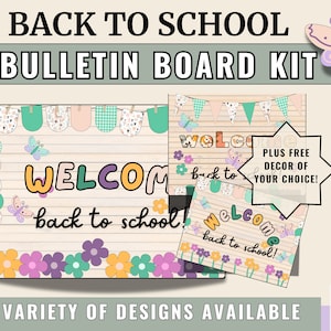 Back to School Bulletin Board Kit Pastel Color Bulletin Board Classroom ...
