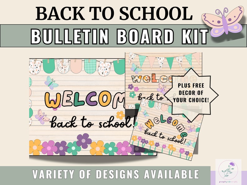 Back to School Bulletin Board Kit Pastel Color Bulletin Board Classroom ...