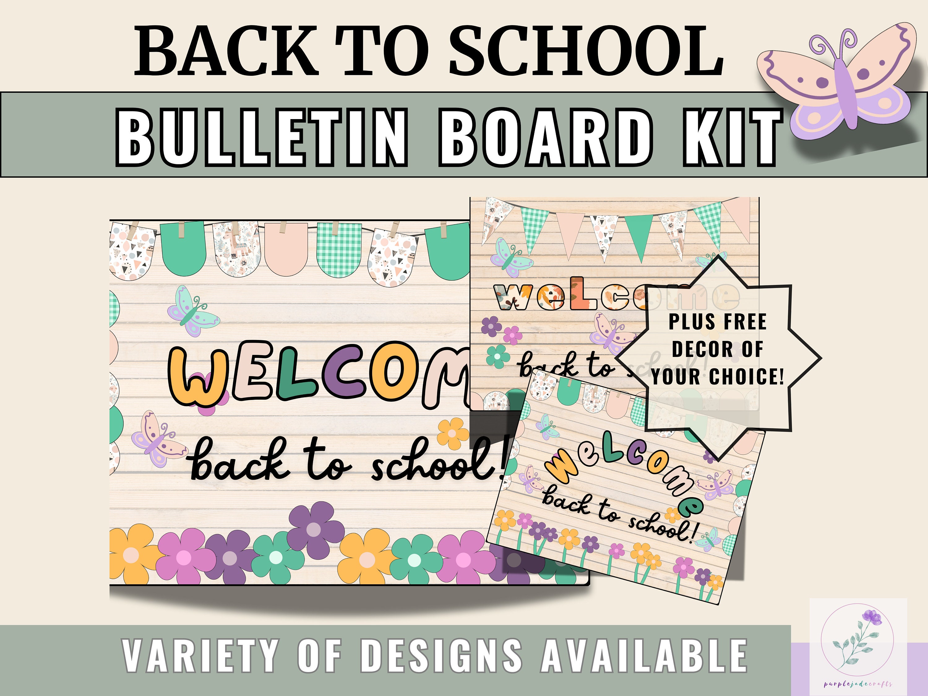 Back to School Bulletin Board Kit Pastel Color Bulletin Board Classroom ...