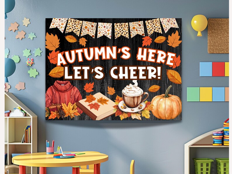 Cozy Autumn Bulletin Board Kit September Decor Ideas for Fall Weather ...
