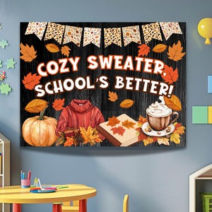 Autumn Cozy Weather Bulletin Board Kit September Bulletin Board Ideas ...