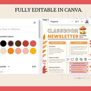 Classroom Newsletter Template Autumn Theme Classroom Newsletter ...