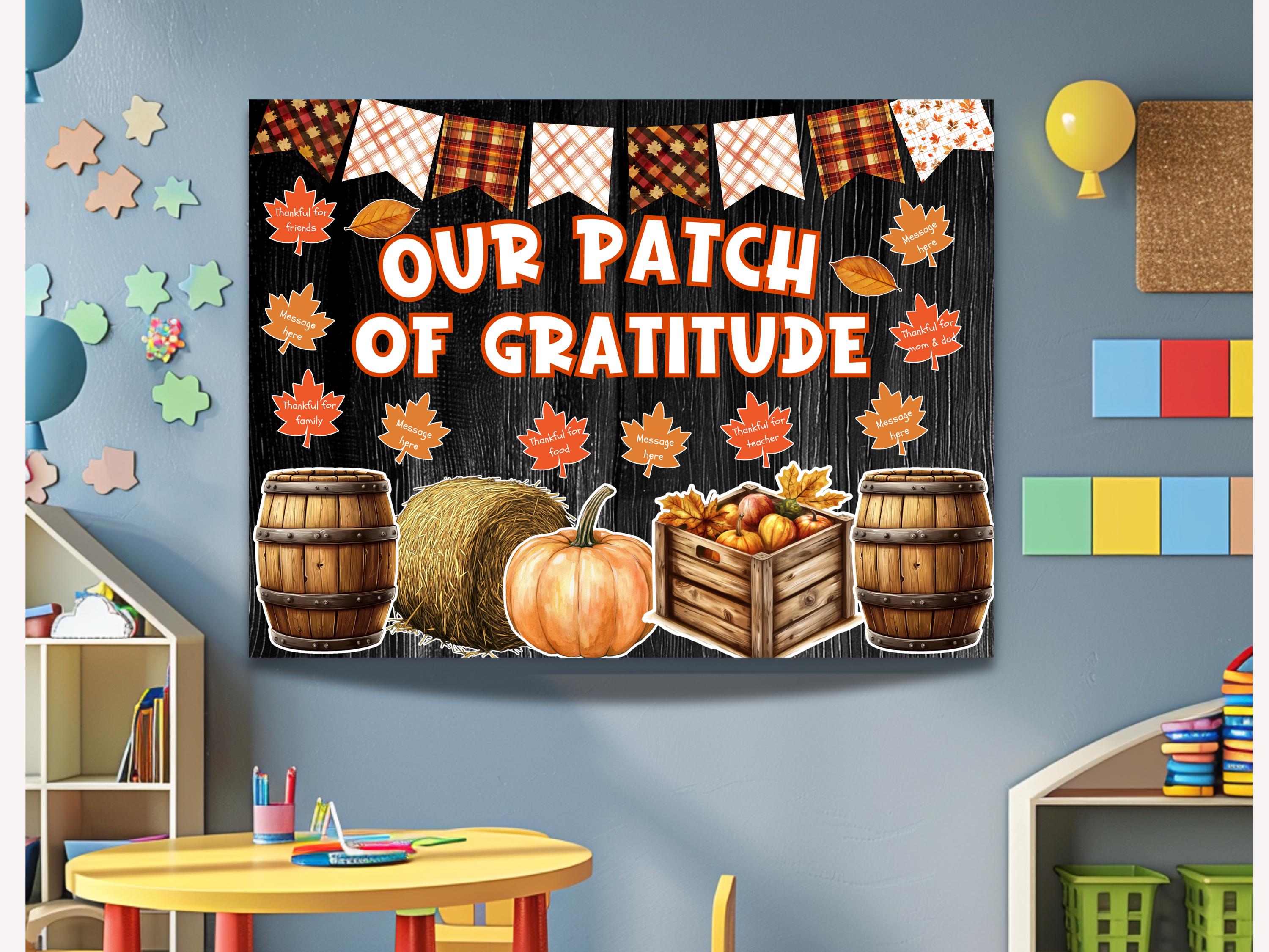 Gratitude Board Kit for a Festive Thanksgiving Decoration Bulletin ...