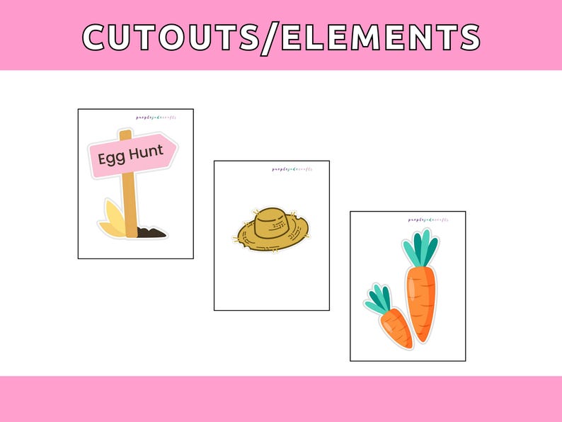 Easter Egg Hunt Decor Bunny Theme Bulletin Board Kit Spring Bulletin ...