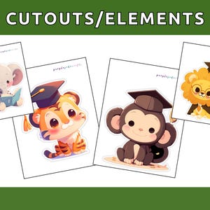 Graduation Bulletin Board Kit Jungle Safari Theme Bulletin End of ...
