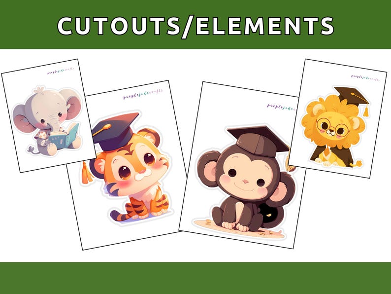 Graduation Bulletin Board Kit Jungle Safari Theme Bulletin End of ...