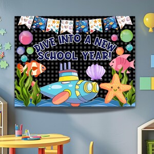 Classroom Bulletin Board Under the Sea Theme Decor Set Back to School ...