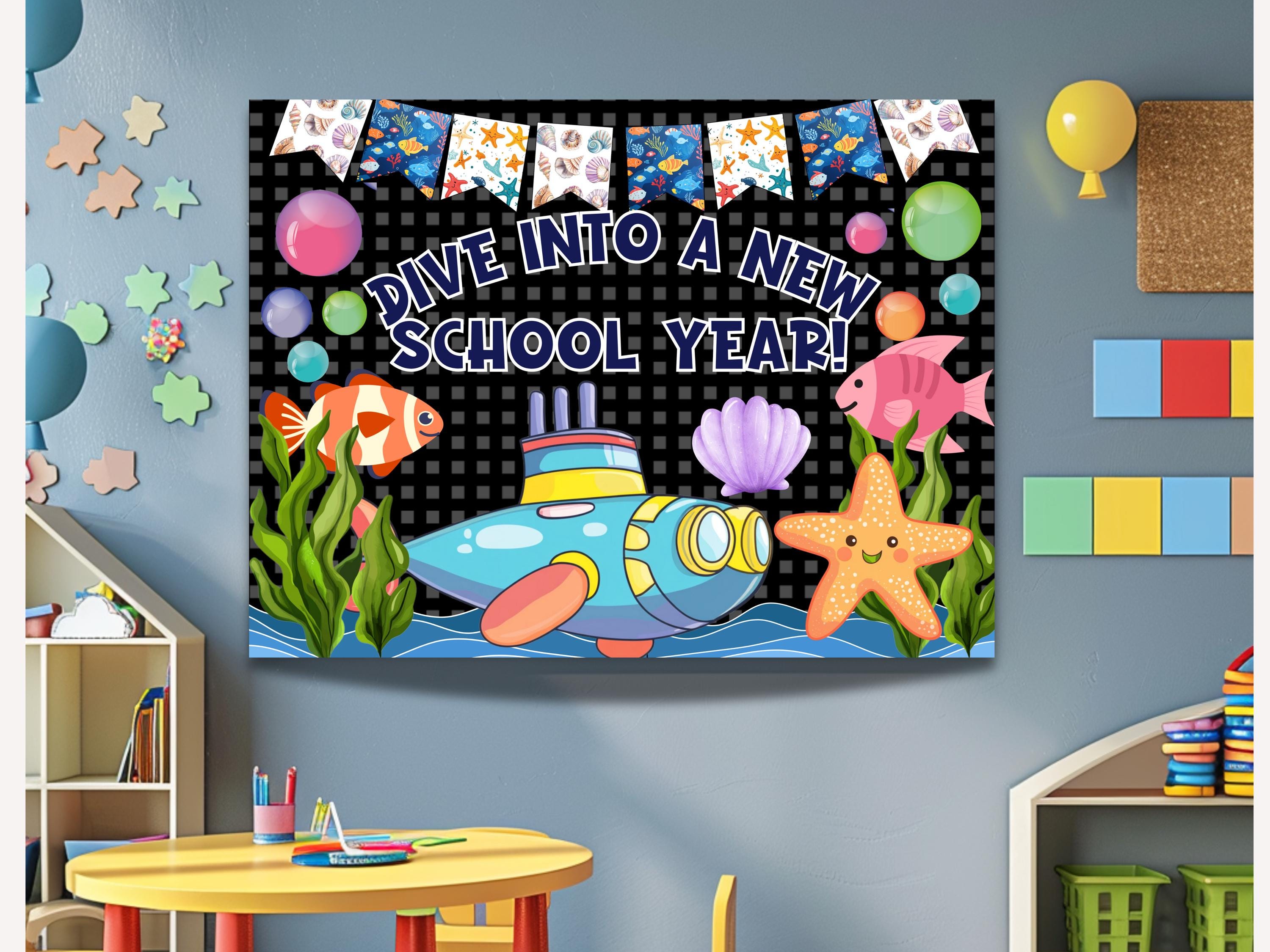 Classroom Bulletin Board Under the Sea Theme Decor Set Back to School ...