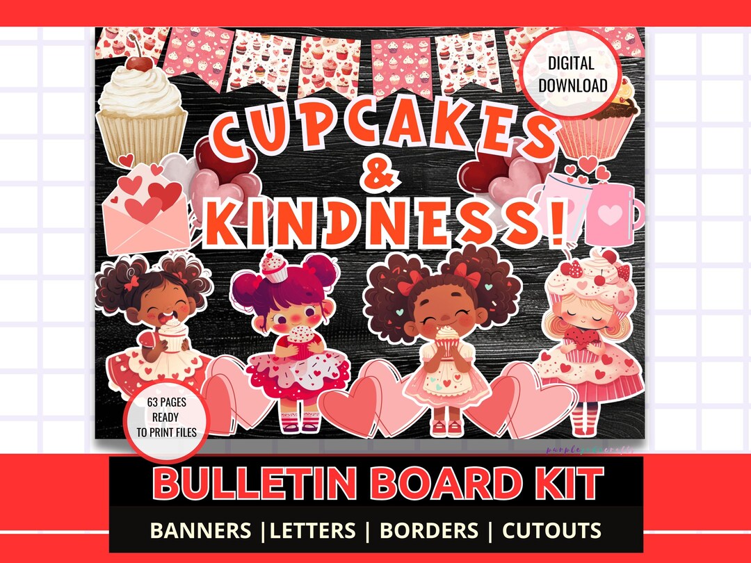Valentine's Day Bulletin Board Kit Classroom Decor Bulletin Board Kit ...