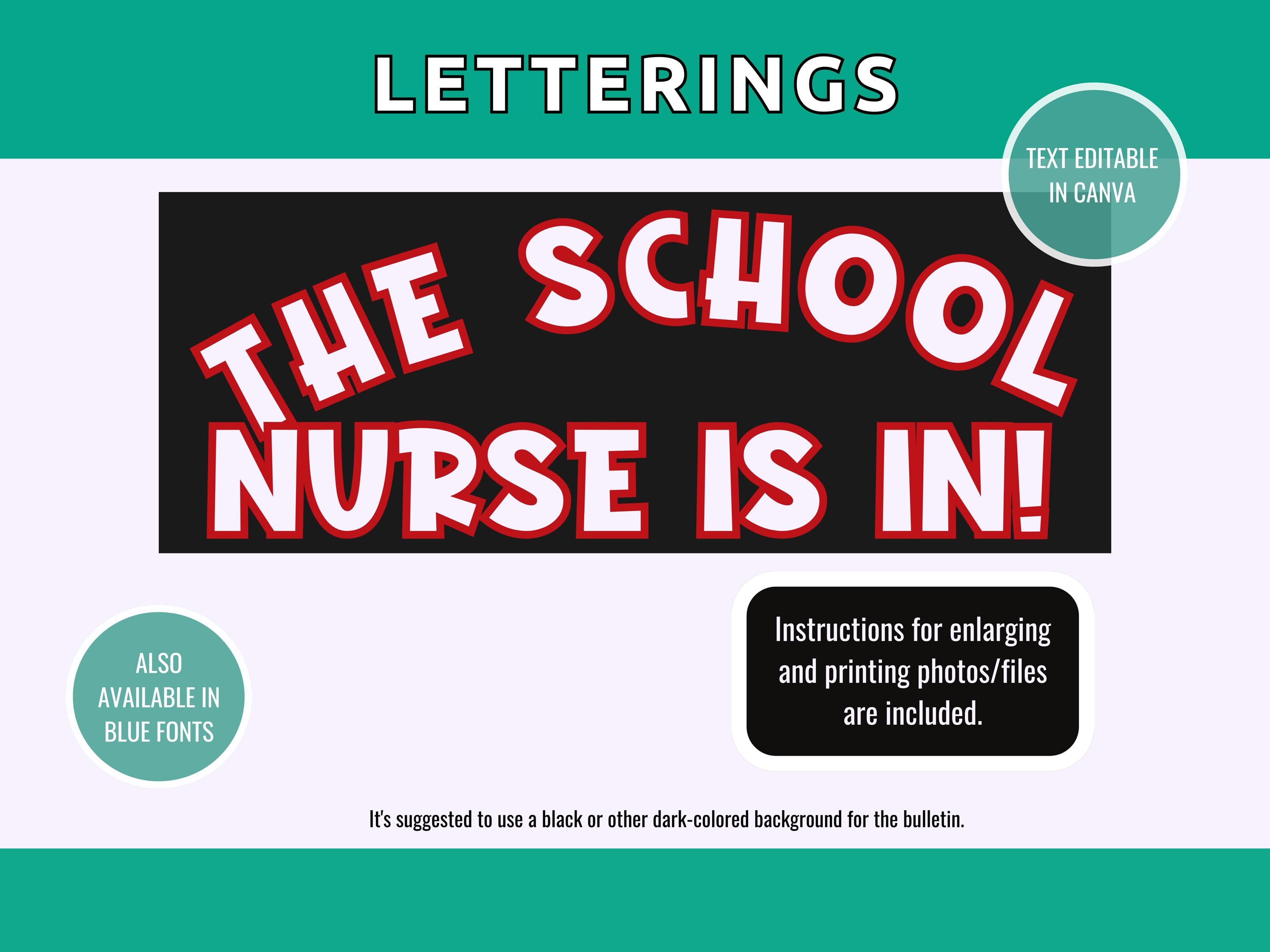 School Nurse is in Bulletin Board Classroom Health Decor School Health ...