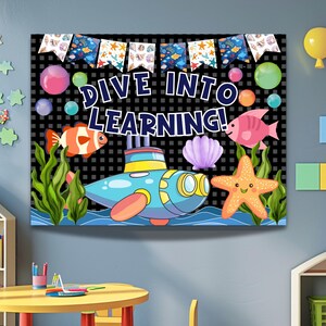 Classroom Bulletin Board Aquatic Theme Decor Set Back to School ...