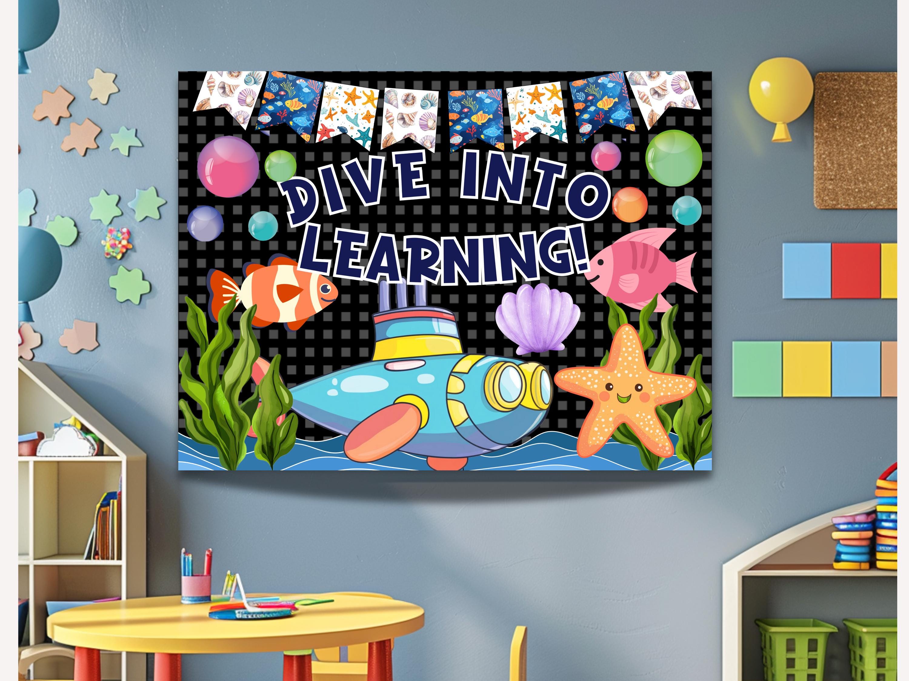 Classroom Bulletin Board Aquatic Theme Decor Set Back to School ...