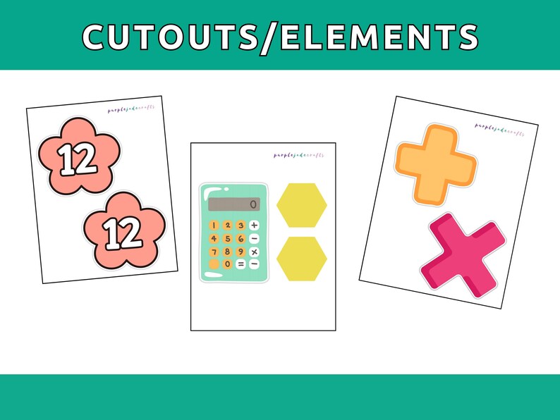Printable Math Bulletin Board Kit for Classroom Math Spot Decor for ...
