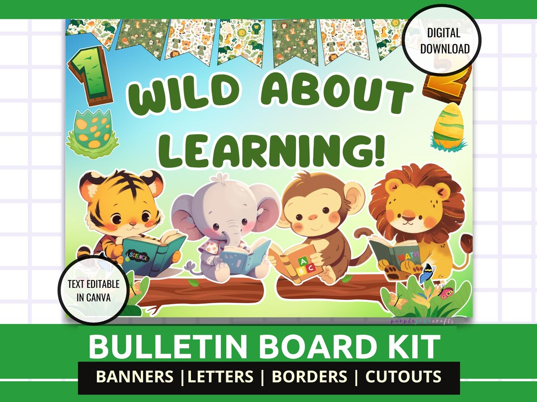 Jungle Safari Bulletin Board Classroom Back to School Bulletin Board ...