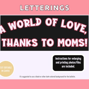 Mother's Day Bulletin Board Kit Thanks to Moms Theme Moms Love Theme ...