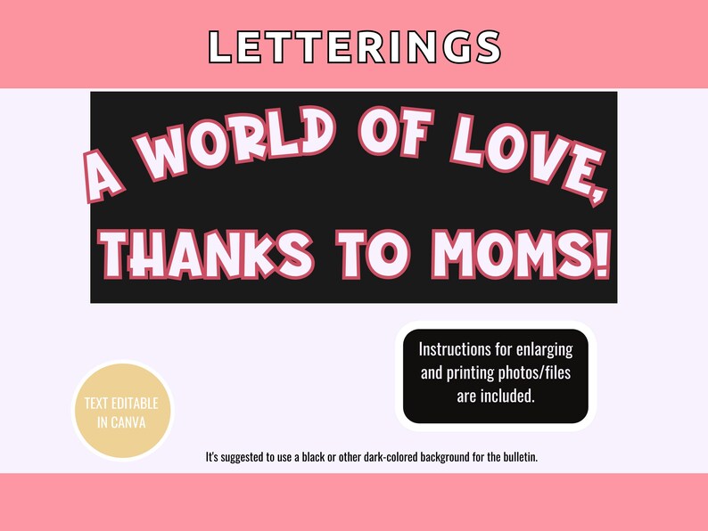 Mother's Day Bulletin Board Kit Thanks to Moms Theme Moms Love Theme ...