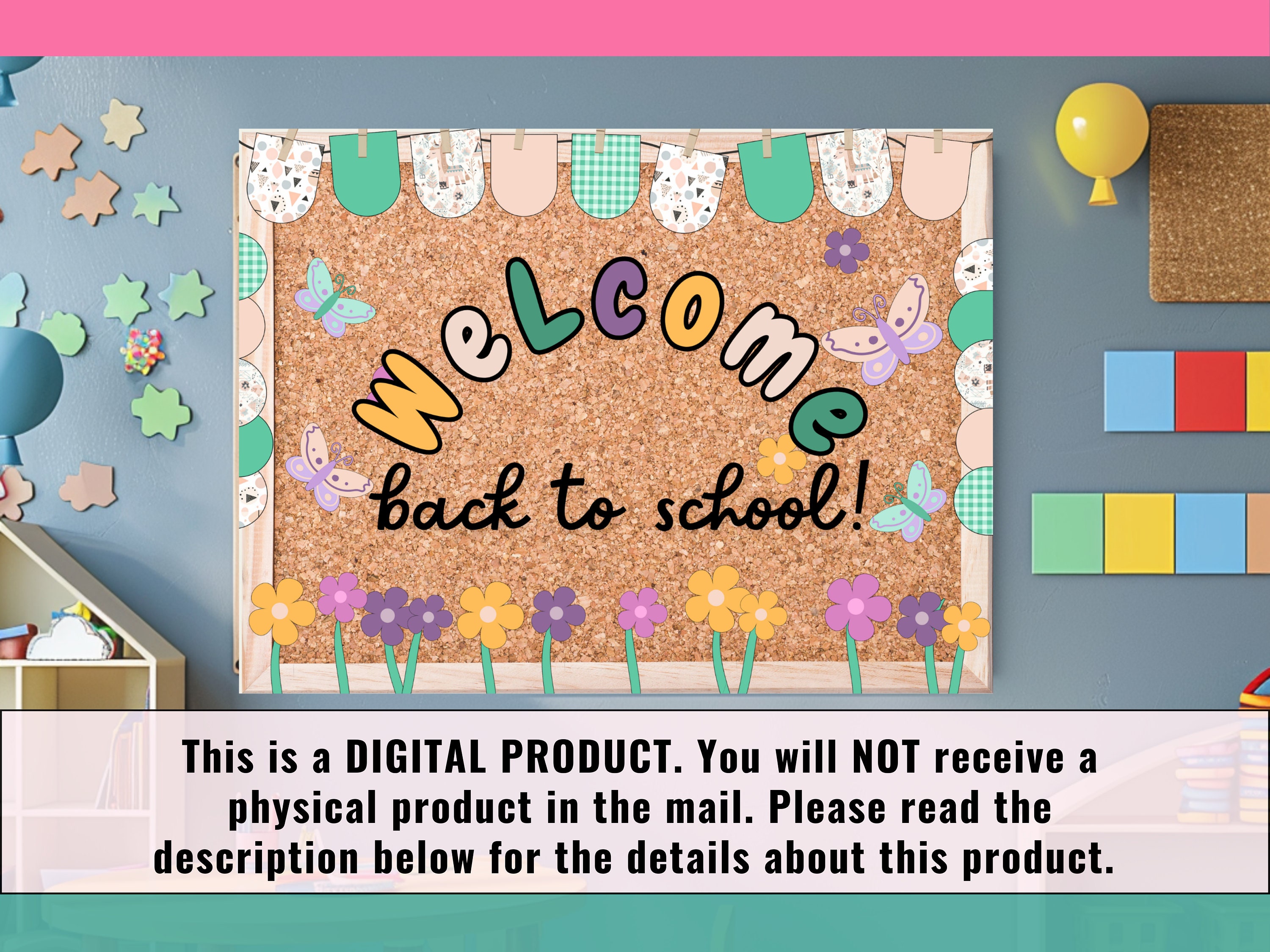 Back to School Bulletin Board Kit Trendy Classroom Decor Cute Classroom ...