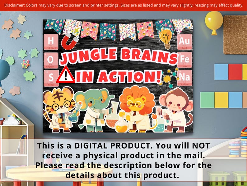 Science Bulletin Board Kit | Jungle Brains in Action Classroom Decor ...