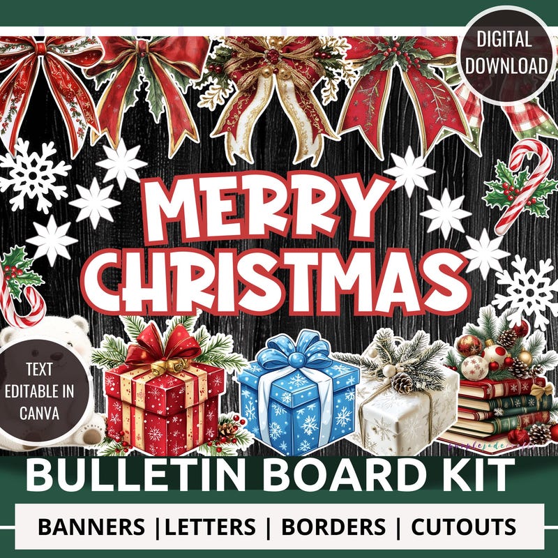 Christmas Bulletin Board Kit - Etsy