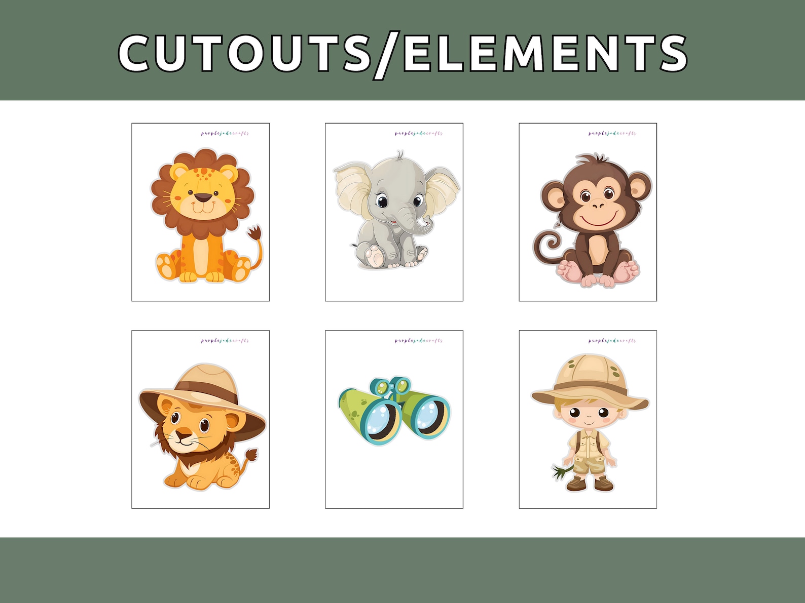 Safari Jungle Theme Bulletin Board Decor Set Kindergarten Classroom ...