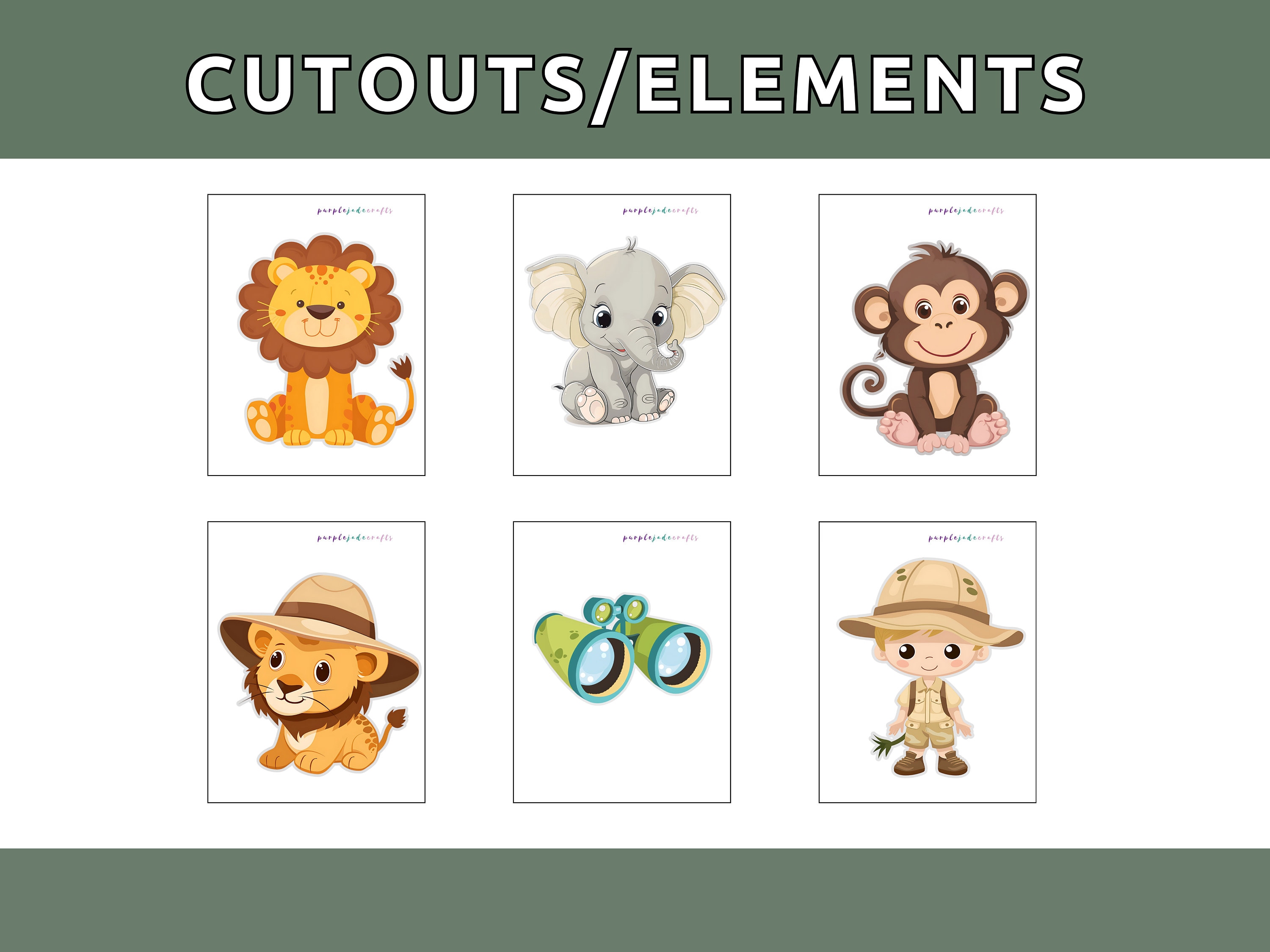 Safari Jungle Theme Bulletin Board Decor Set Kindergarten Classroom ...