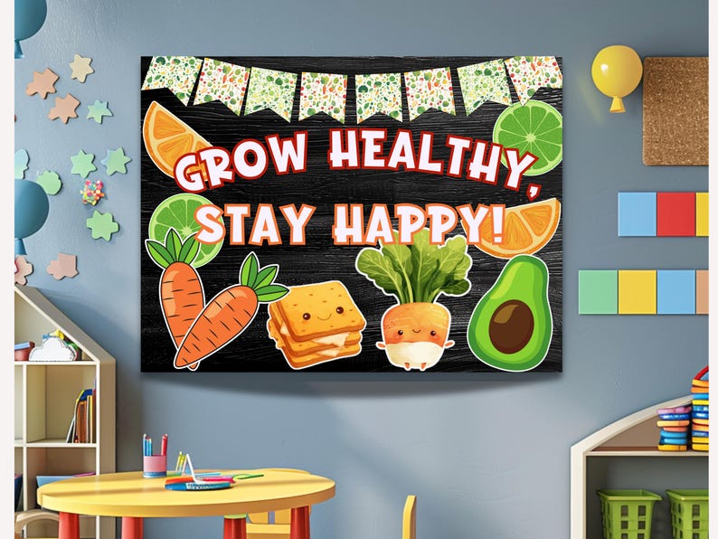 Nutrition Month Bulletin Board Lunch Room Bulletin Board Kit Nutrition ...