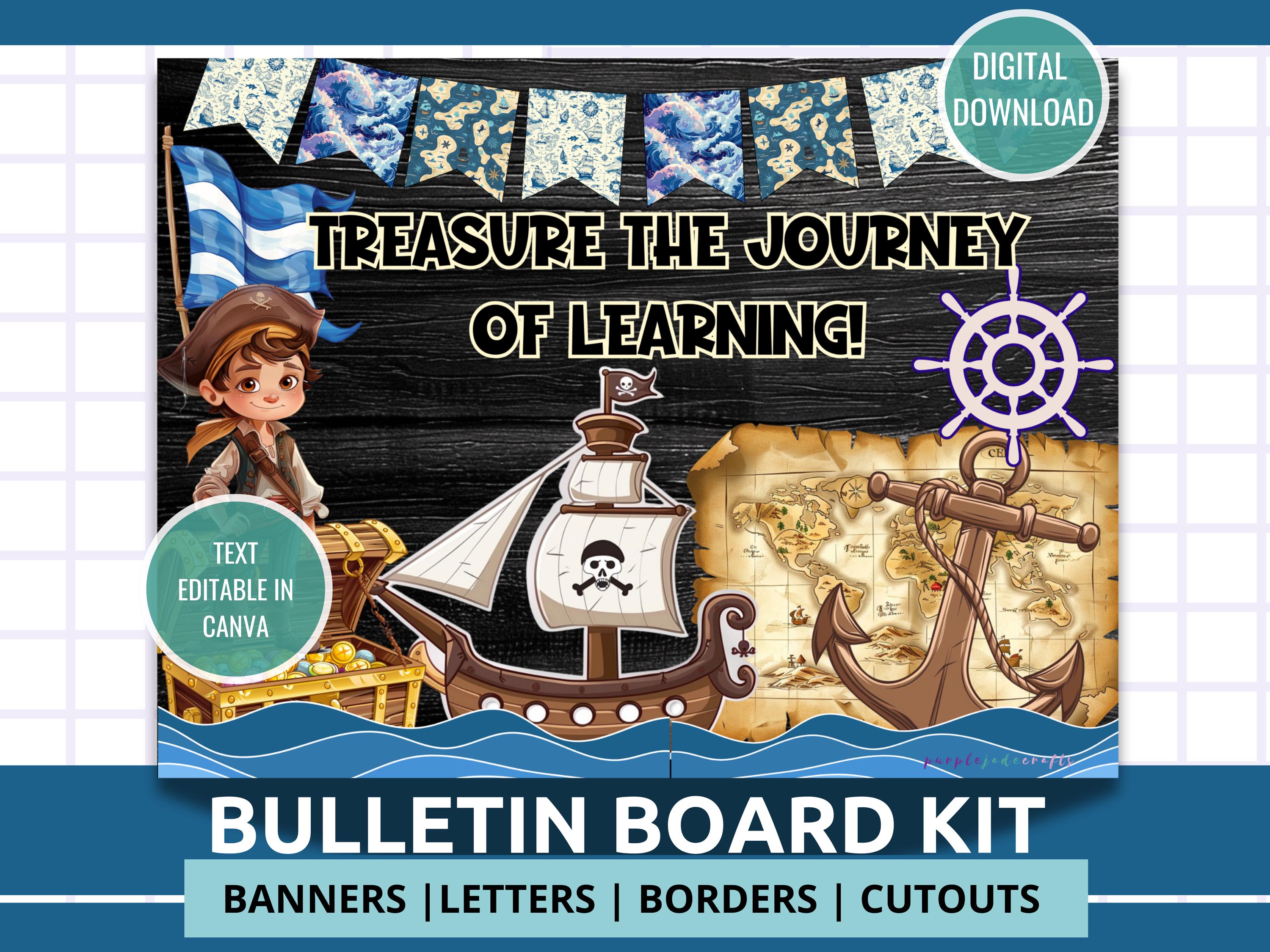 Classroom Bulletin Board Pirate Theme Back to School Decor Educational ...