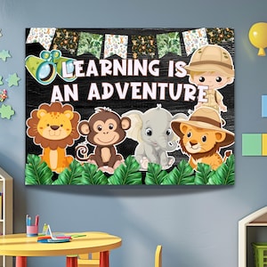 Classroom Bulletin Board Safari Jungle Theme Decor Set Back to School ...