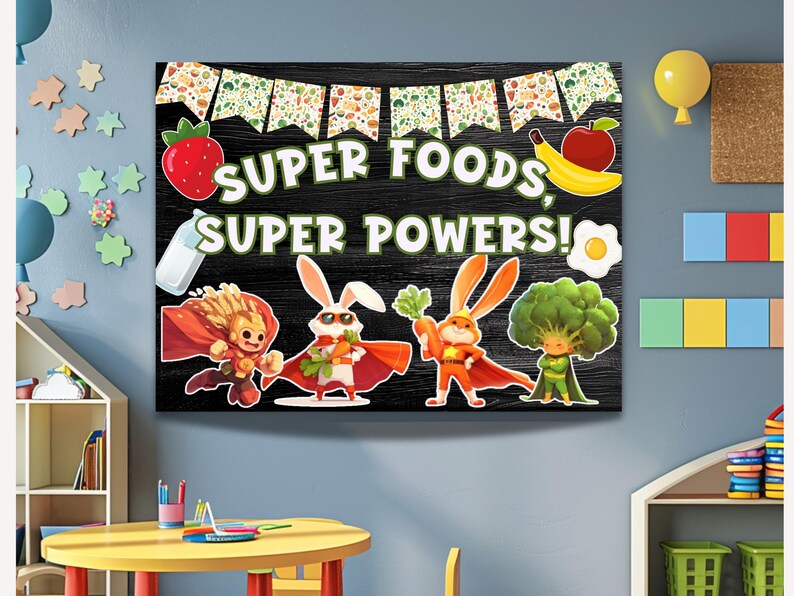 Nutrition Month Bulletin Board Lunch Room Bulletin Board Kit Nutrition ...