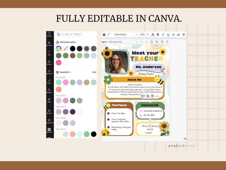 Sunflower Meet the Teacher Template: Editable Classroom Newsletter ...