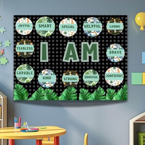 Affirmation Station Classroom Decor Jungle Safari Theme Positive ...