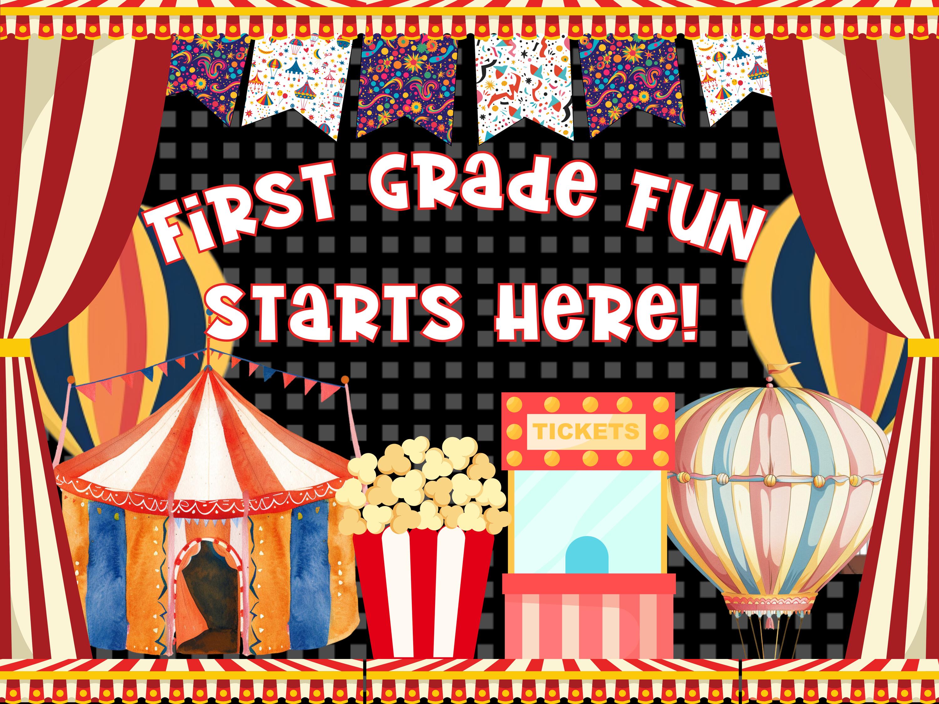 Classroom Bulletin Board Design Carnival Fun Theme Decor Set Back to ...