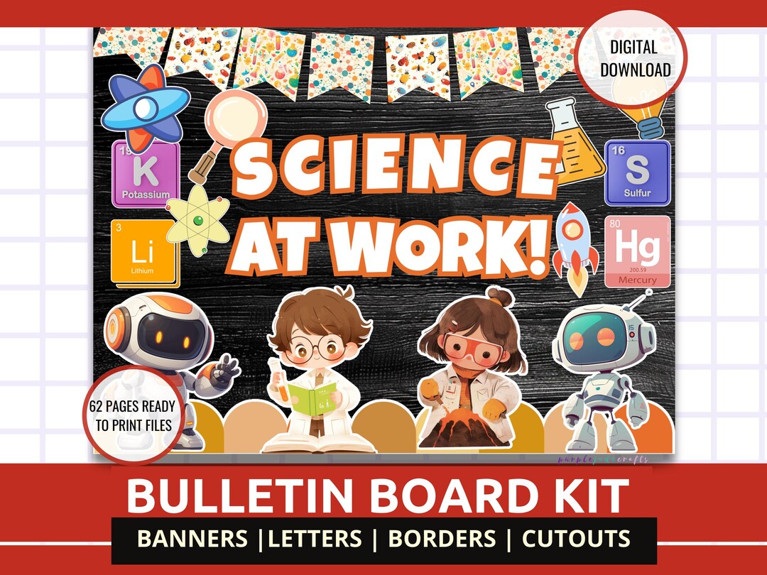 Science Bulletin Board Kit Back to School Science Theme Classroom Decor ...