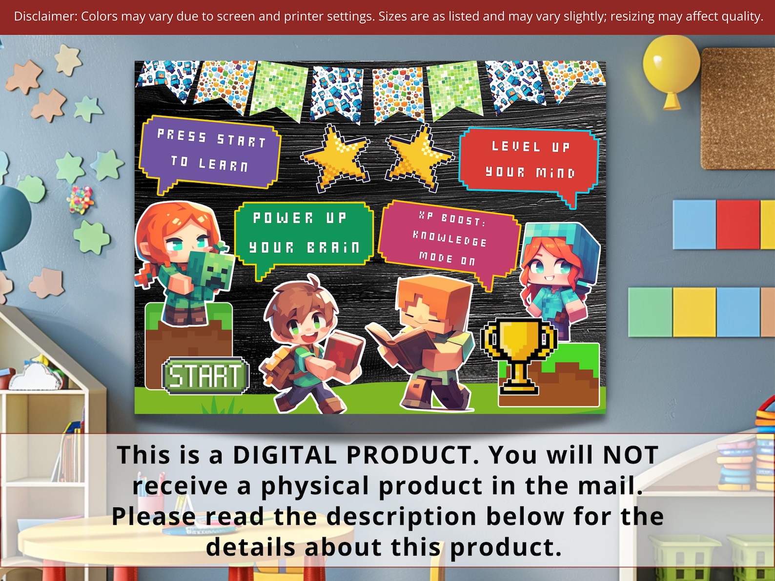 Gamer Theme Bulletin Board Kit Back to School Bulletin Board Gamer ...