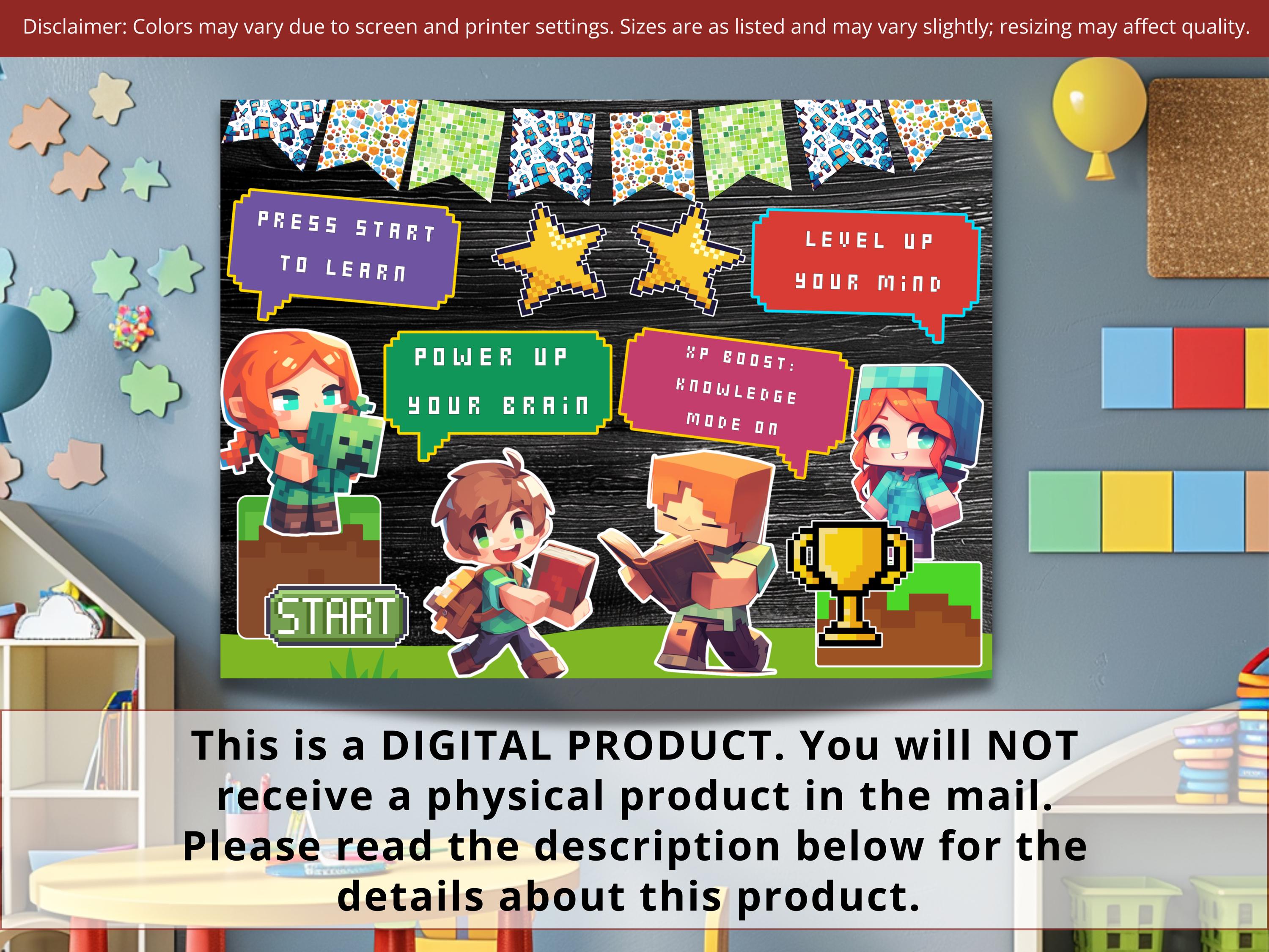 Gamer Theme Bulletin Board Kit Back to School Bulletin Board Gamer ...