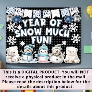 New Year Bulletin Board Kit Winter Wonderland Bulletin Seasonal ...