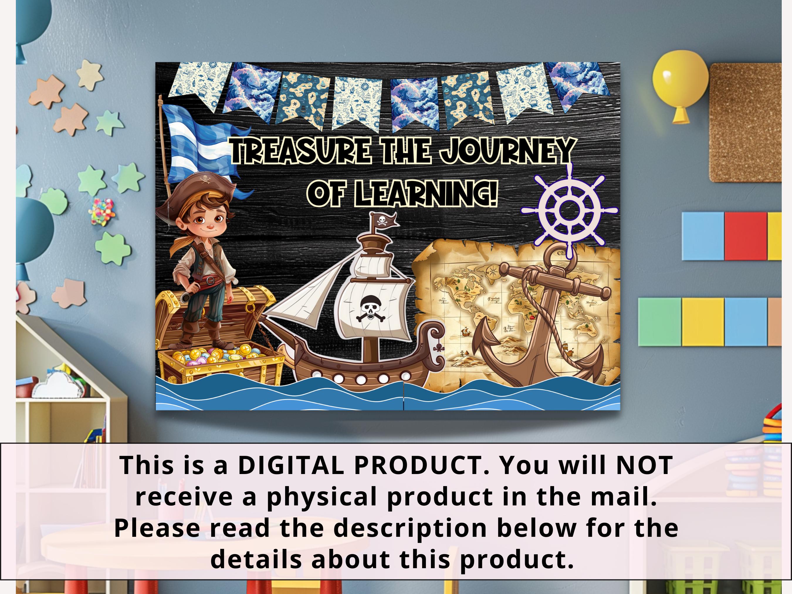 Classroom Bulletin Board Pirate Theme Back to School Decor Educational ...