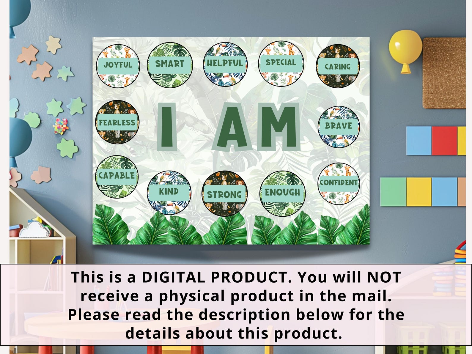 Affirmation Station Classroom Decor Jungle Safari Theme Positive ...