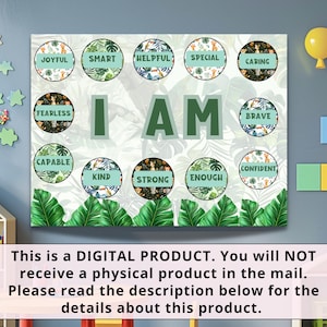 Affirmation Station Classroom Decor Jungle Safari Theme Positive ...