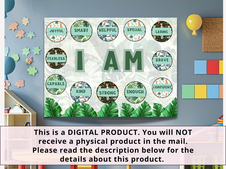 Affirmation Station Classroom Decor Jungle Safari Theme Positive ...