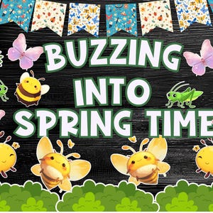 Spring Bulletin Board Kit With Buzzing Bees Theme Seasonal Classroom ...