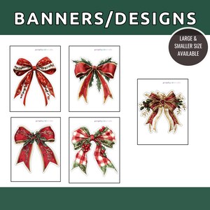 Christmas Bulletin Board Kit Christmas Bows Theme Decor Kit Winter ...